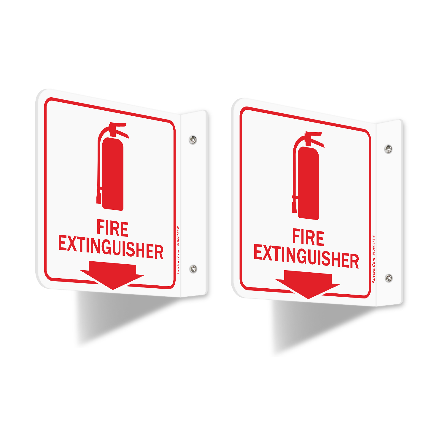 Faittoo Fire Extinguisher Sign, 2 Pack Fire Extinguisher with Down ...