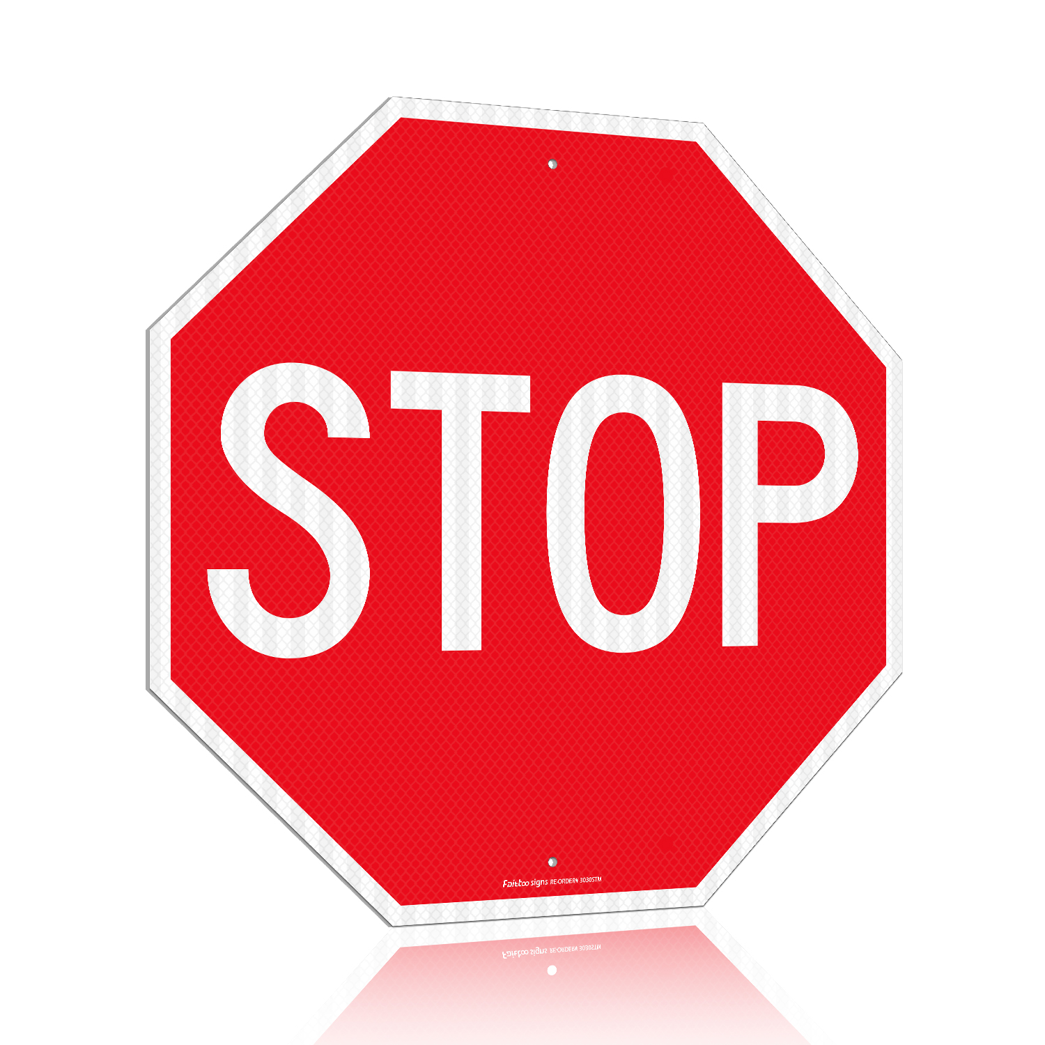 Faittoo Stop Sign, 30 x 30 Inches Rust Free Aluminum Engineer Grade ...
