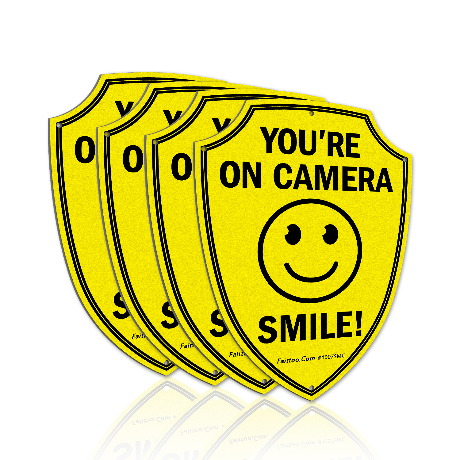 Faittoo Smile You're On Camera Sign, Video Surveillance Signs Outdoor ...