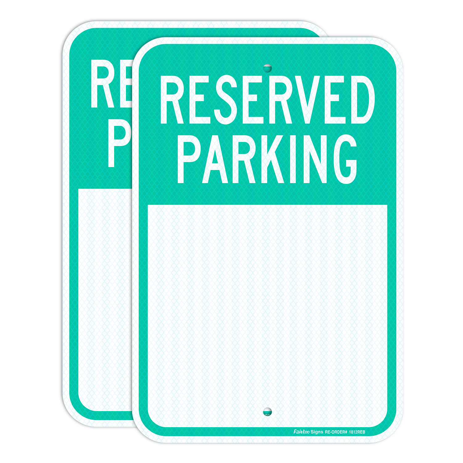 Faittoo Blank Reserved Parking Signs, 2-Pack 18 x 12 Inch Engineer ...