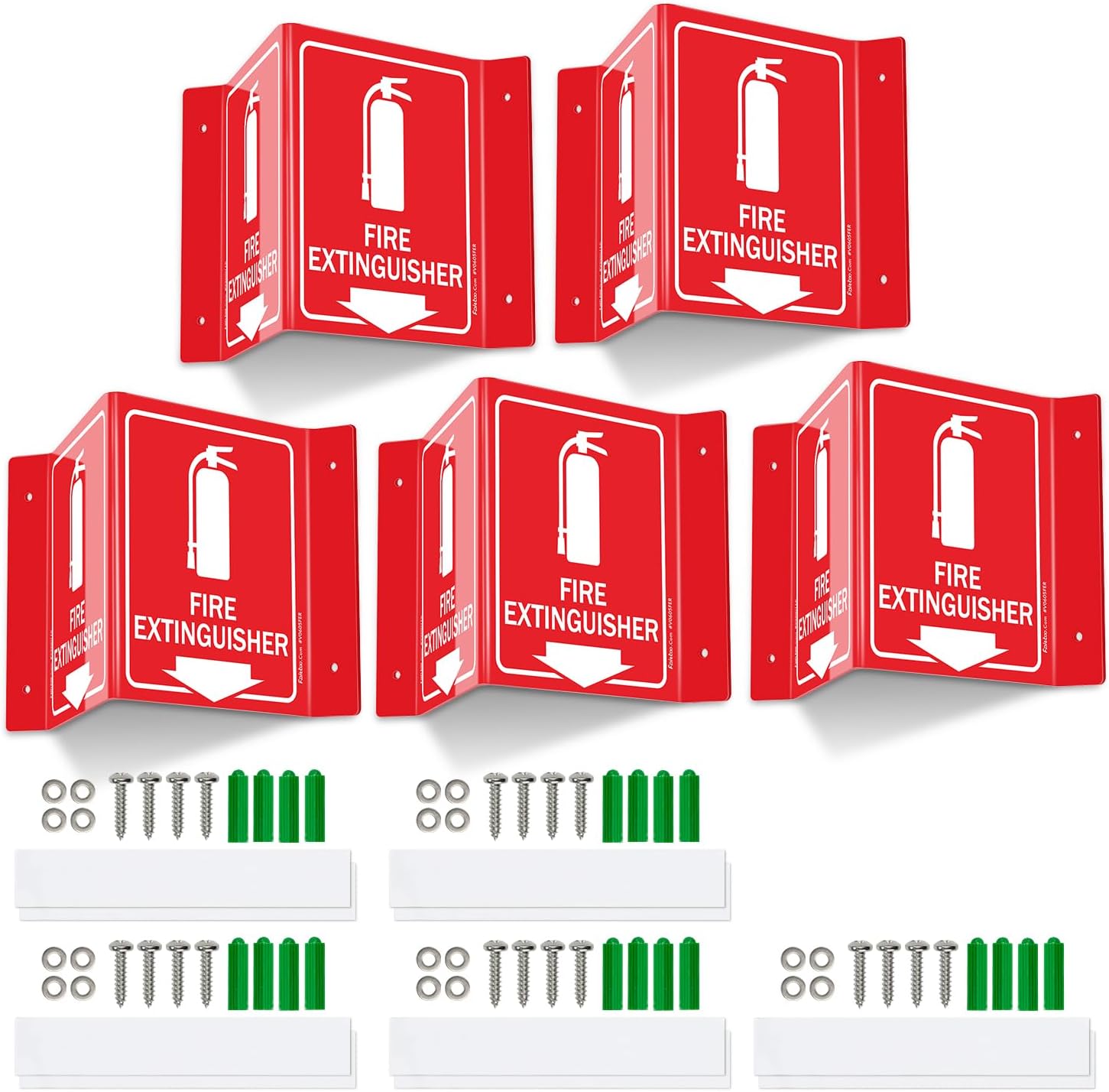 Faittoo Fire Extinguisher Sign 5 Pack 6 x 8 Inches Fire Extinguisher ...