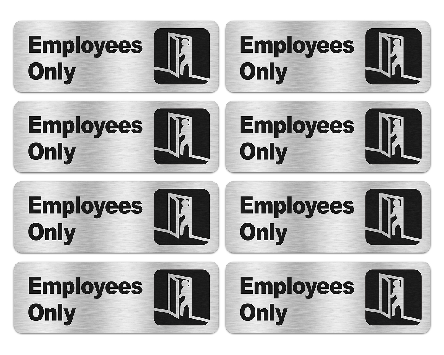 Faittoo Employees Only Sign, (8 Pack) 9 X 3 Inch Informative Aluminum ...