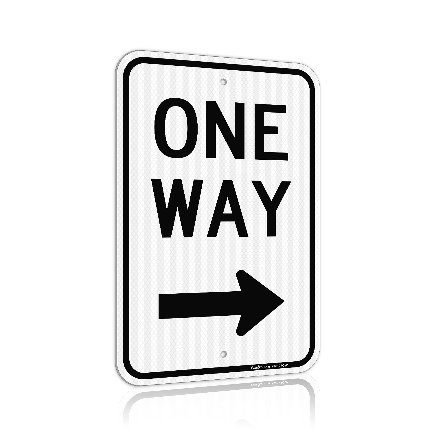 Faittoo One Way Sign with Right Arrow, 18x12 Inches Engineer Grade ...
