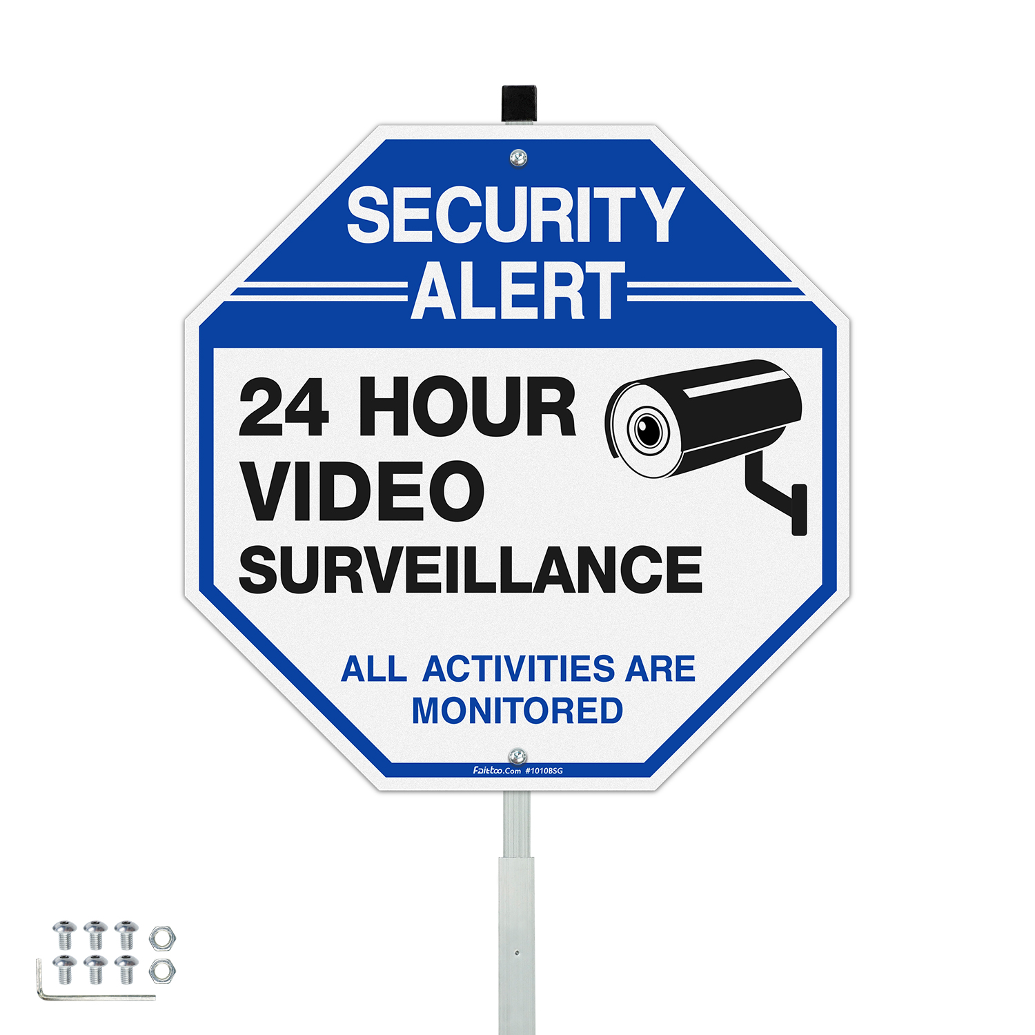 Faittoo Security Video Surveillance Sign - 10"x10" Rust-Free Reflective ...